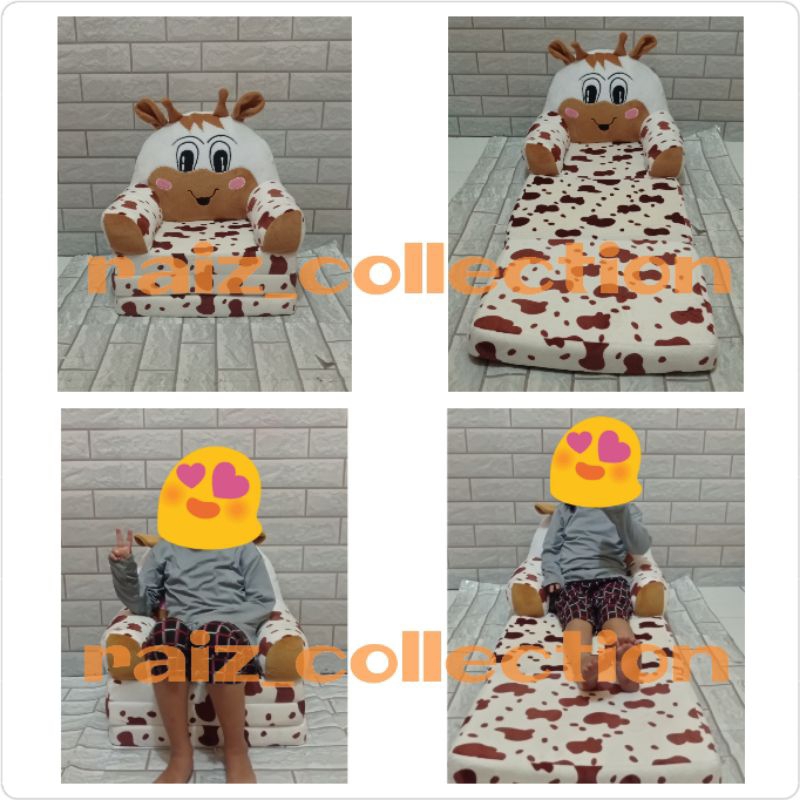 Jual Sofa lipat (3 lipat) motif sapi maksimal usia 3-4th | Shopee Indonesia