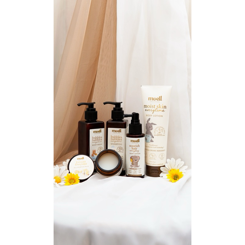 Jual Moell Hair Lotion | Sunscreen | Face Cream | Body Wash | Shampoo ...