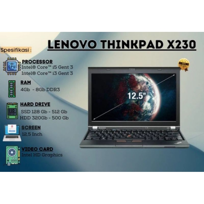 Jual Lenovo Thinkpad X220 X230 Core i5 RAM 8GB SSD 256GB | Shopee Indonesia