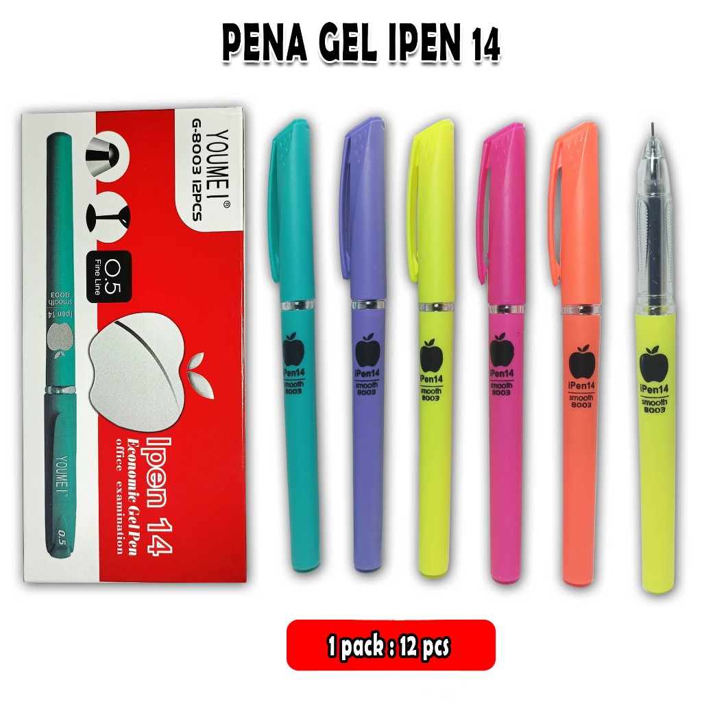 Jual pulpen gel ipen 14 youmei / 1 pack / 12 pcs | Shopee Indonesia