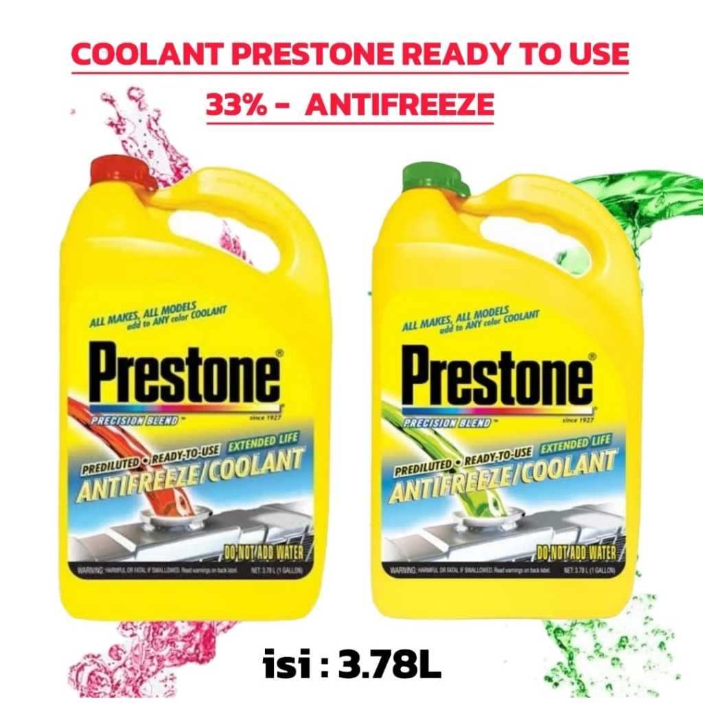 Jual Air Radiator Coolant PRESTONE 33% Ready To Use Antifreeze GALON ...
