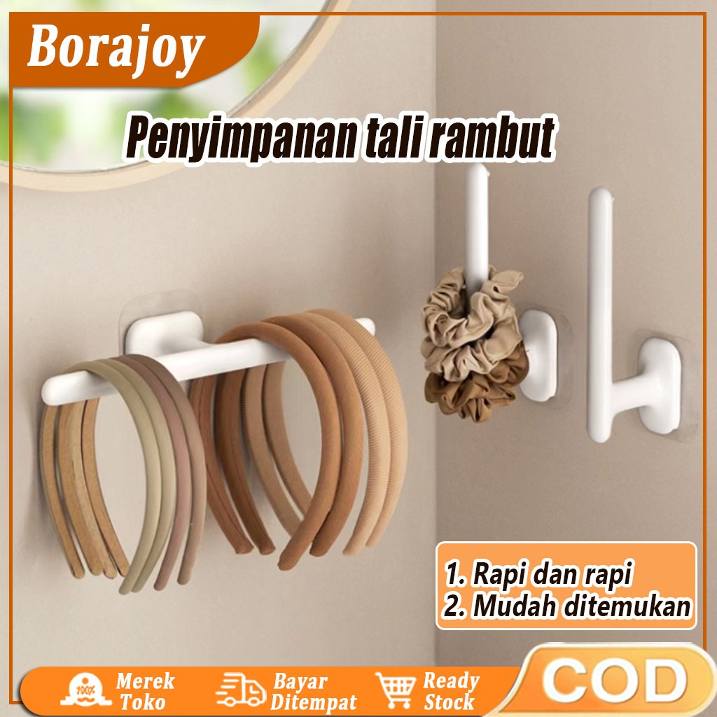 Jual Rak Tempel Dinding Gantungan Scrunchie Tempat Penyimpanan Bando ...
