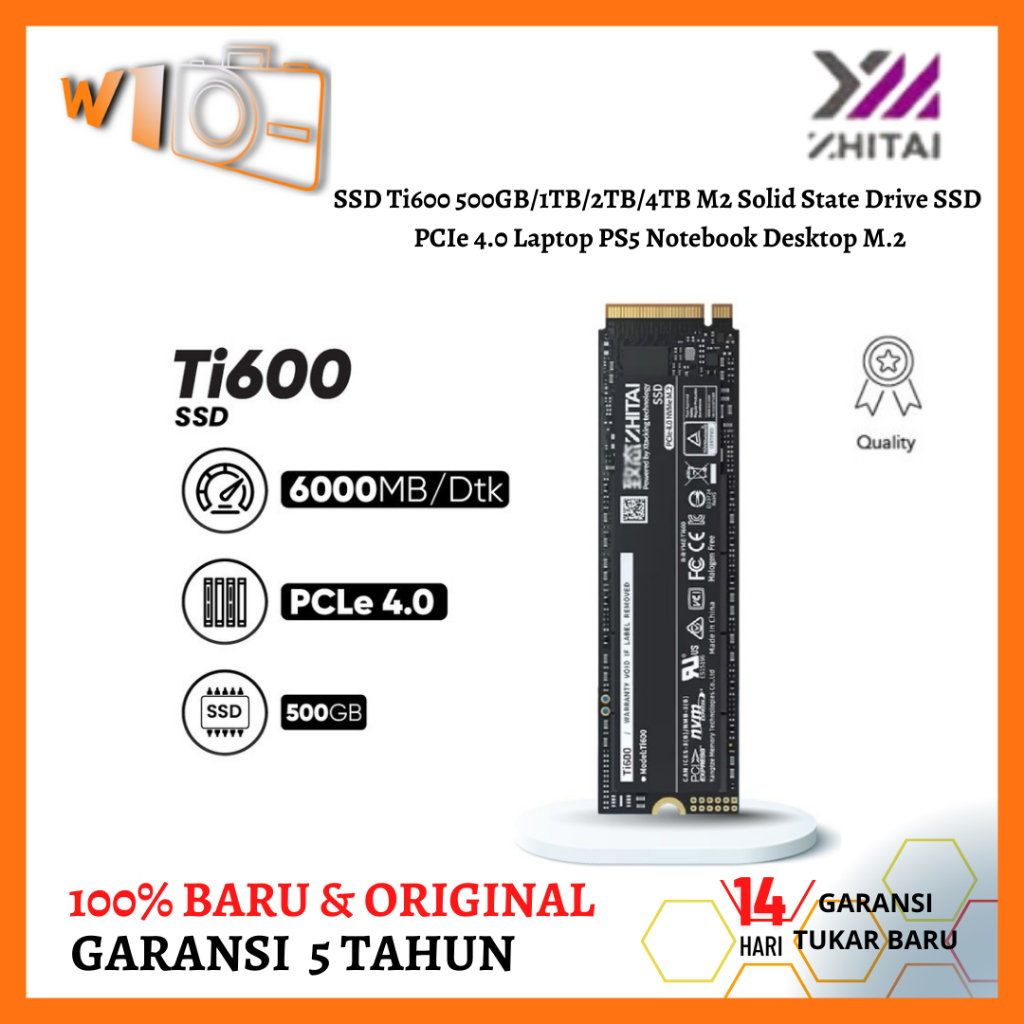 Jual ZHITAI SSD Ti600 500GB/1TB/2TB/4TB M2 Solid State Drive SSD PCIe 4.0 Laptop PS5 Notebook ...