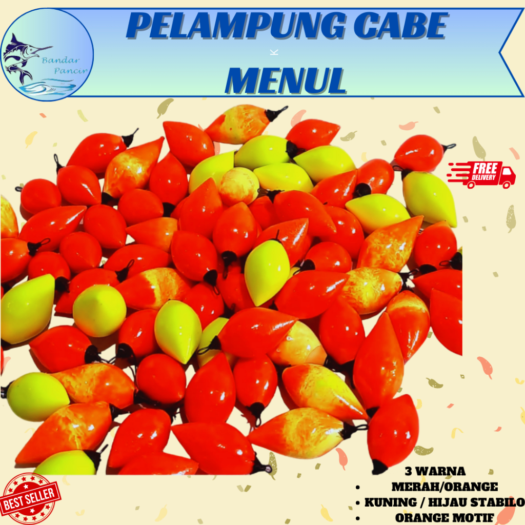 Jual Pelampung Pancing Umbul Model Cabe Bulat Lonjong Atau Cabe Menul ...