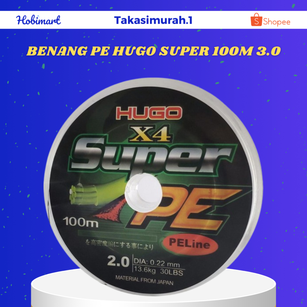 Jual BENANG PE HUGO SUPER 100M 3.0 | Shopee Indonesia