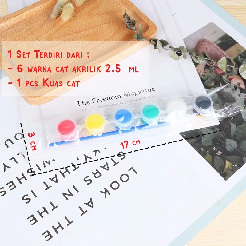 Jual Brush Kuas Lukis Cat Air Akrilik Ujung Pipih Lancip Koas Melukis ...