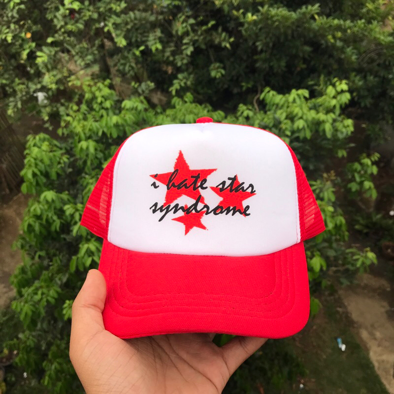 Jual Topi Trucker Hat Star Syndrome Red Topi Jaring Pria | Shopee Indonesia