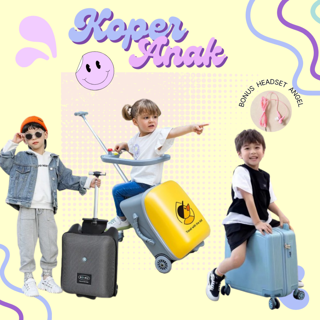 Jual Koper Scooter Trolley Kids Kabin Bagasi Koper Luxes Travel Luggage ...