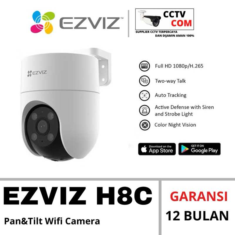 Jual Smart Wifi Camera Cctv Ezviz H8C 2mp 4mp 1080P Pan&Tilt Camera ...