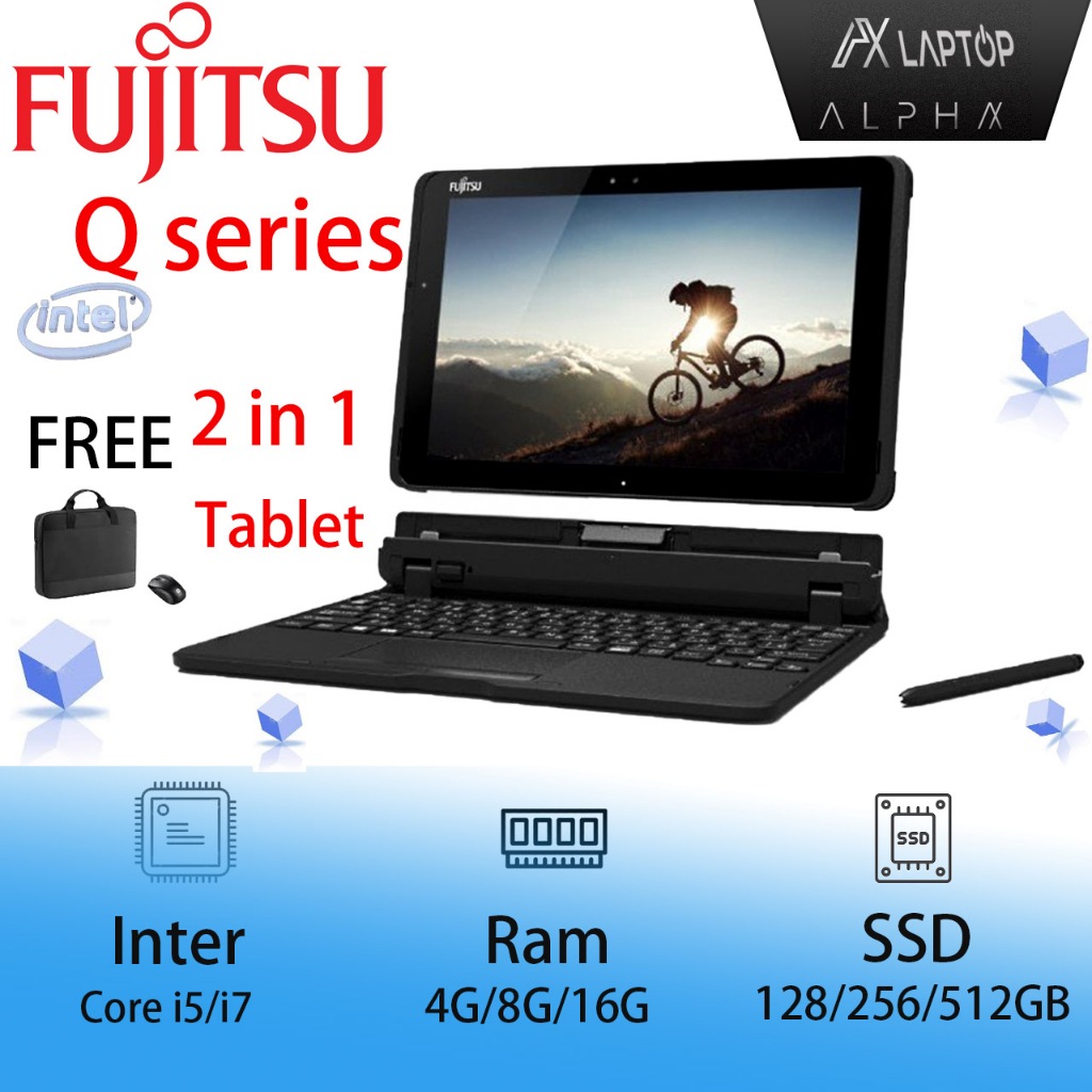 Jual Laptop Fujitsu ARROWS TAB Q507/Q508/Q555 2 in 1 Tablet CELERON ...