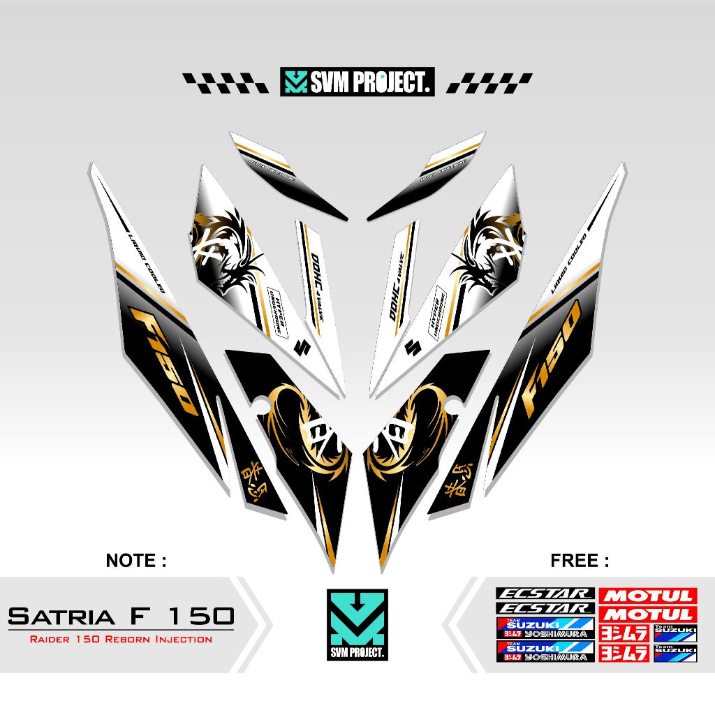 Jual STRIPING SATRIA INJEKSI 150 M0TIF 26 STIKER SATRIA F 150 2016-2022 ...
