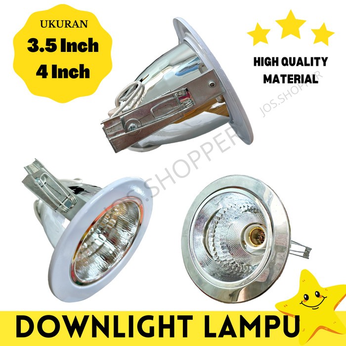 Jual KAP LAMPU RUMAH DOWNLIGHT 3.5 Inch 4 Inch SILVER PUTIH Adjustable ...