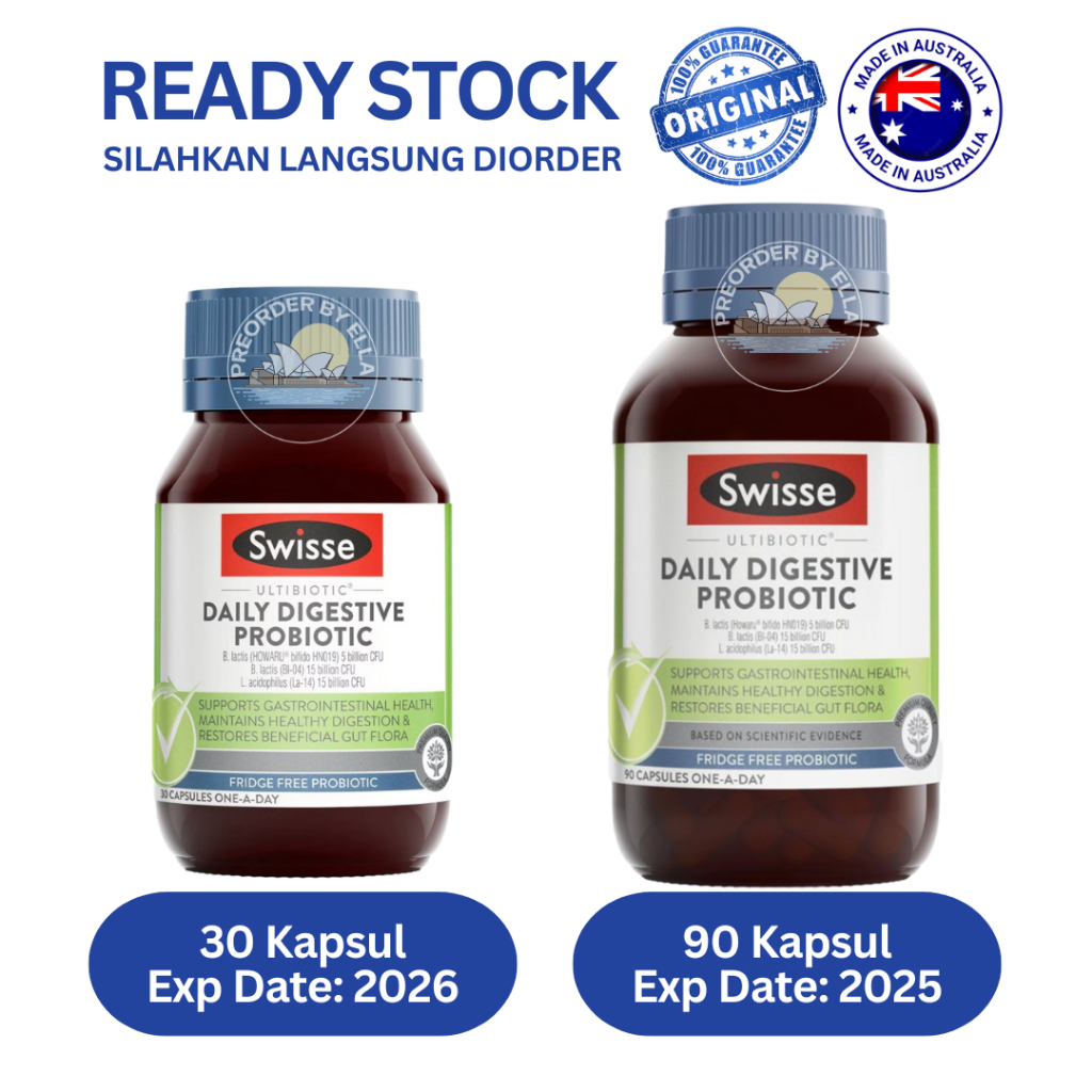 Jual Swisse Ultibiotic Daily Digestive Probiotic 30 / 90 Capsules | Shopee Indonesia