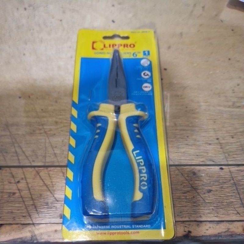 Jual Tang Lancip LIPPRO 6inch / Long Nose Pliers / Tang Cucut LIPPRO ...