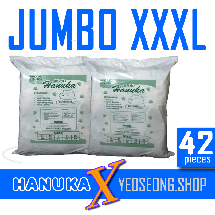 Jual (UKURAN XXXL) BABY DIAPERS/POPOK HANUKA TIPE PANTS ISI 42 PCS ...