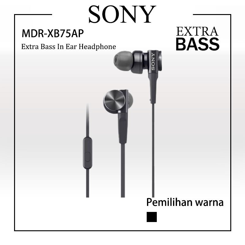 Jual Sony In-Ear Extra Bass Headphone MDR-XB75AP | Shopee Indonesia