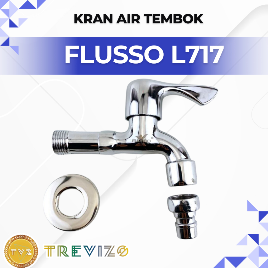 Jual FLUSSO KRAN Tembok Kran Air PE1 KTB ZC L717 Model Engkol | Shopee Indonesia