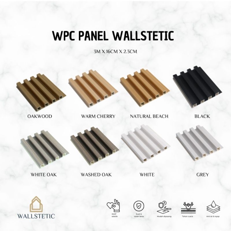 Jual WALLSTETIC - WPC WOOD PANEL WALLSTETIC PANEL DINDING AESTHETIC UK ...