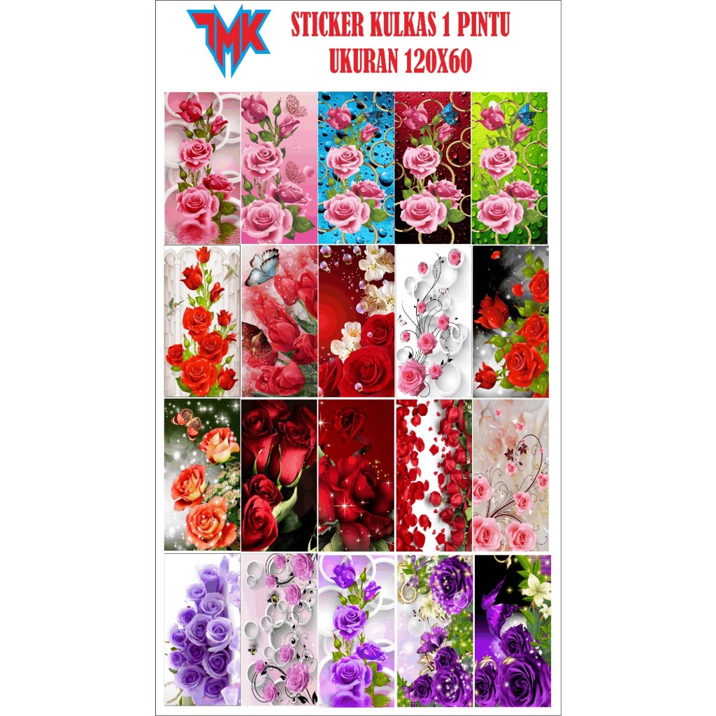 Jual STIKER KULKAS 1 PINTU MOTIF BUNGA MEKAR TERBARU DAN TERLARIS ...