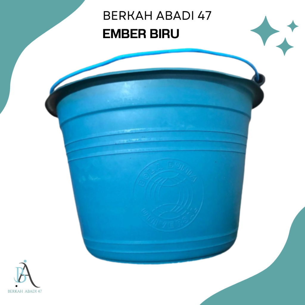 Jual Ember Cor Bangunan Biru Anti Pecah Bola Dunia Bahan Tebal Awet ...