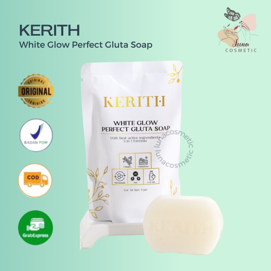 Jual KERITH White Glow Perfect Gluta Soap 60gr | Shopee Indonesia