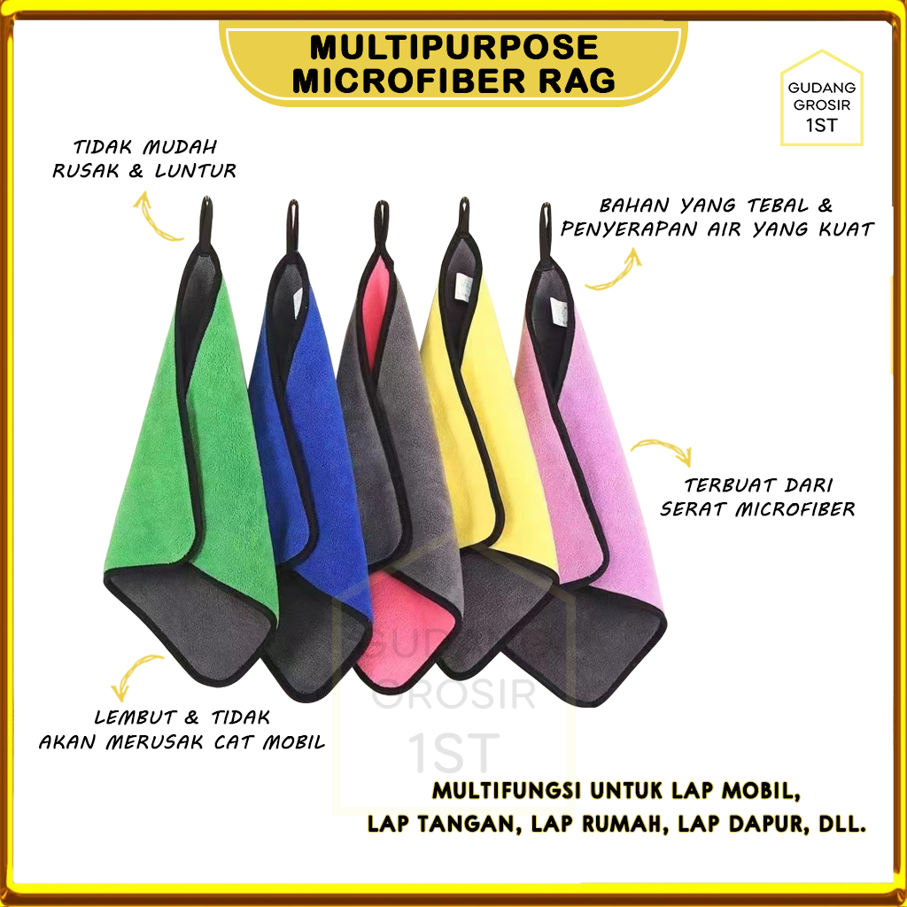 Jual Multipurpose Microfiber Rag | Lap Pembersih Dapur Multifungsi ...