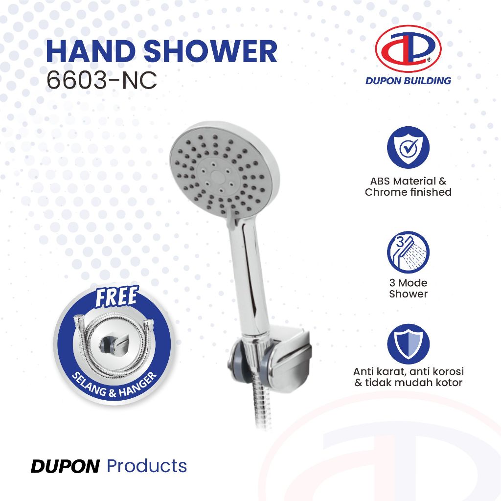 Jual DUPON Hand Shower Set Shower Mandi 3 Jet Spray 6603 | Shopee Indonesia