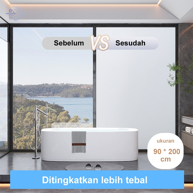 Jual Sticker Kaca Sandblast /2Meter Stiker Kaca Polos Buram Premium ...
