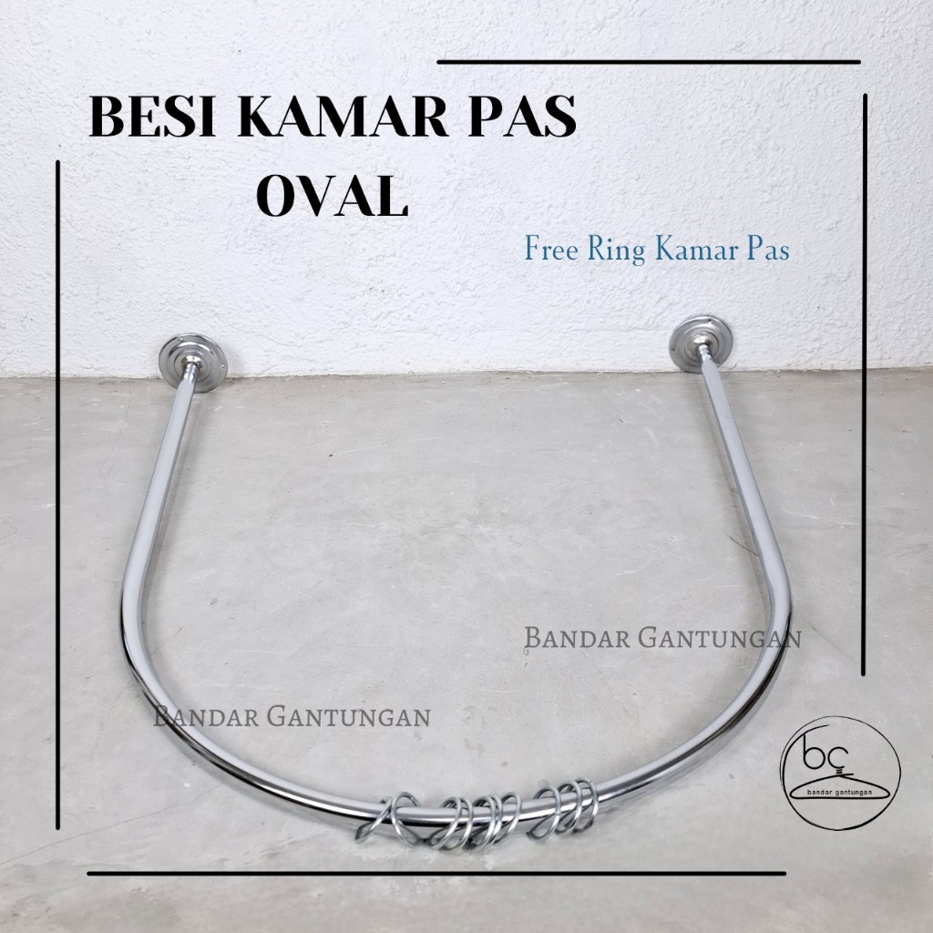 Jual Besi Kamar Pas / Tiang Besi Tirai / Fitting Room / Kamar Pas Oval ...