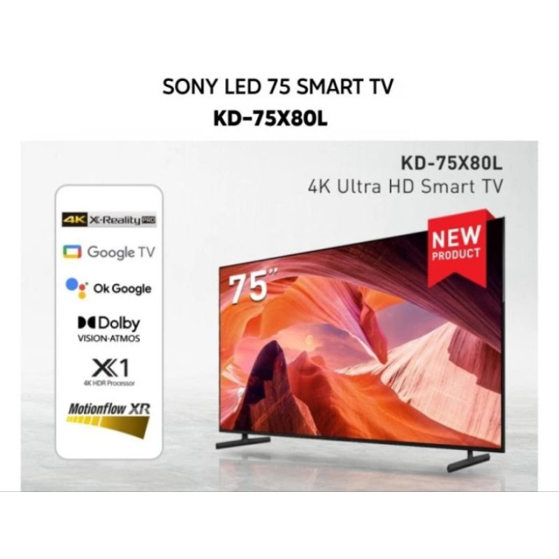 Jual SONY 75 Inch - UHD 4K Google TV 75X80L TRILUMINOS PRO 4K HDR ...