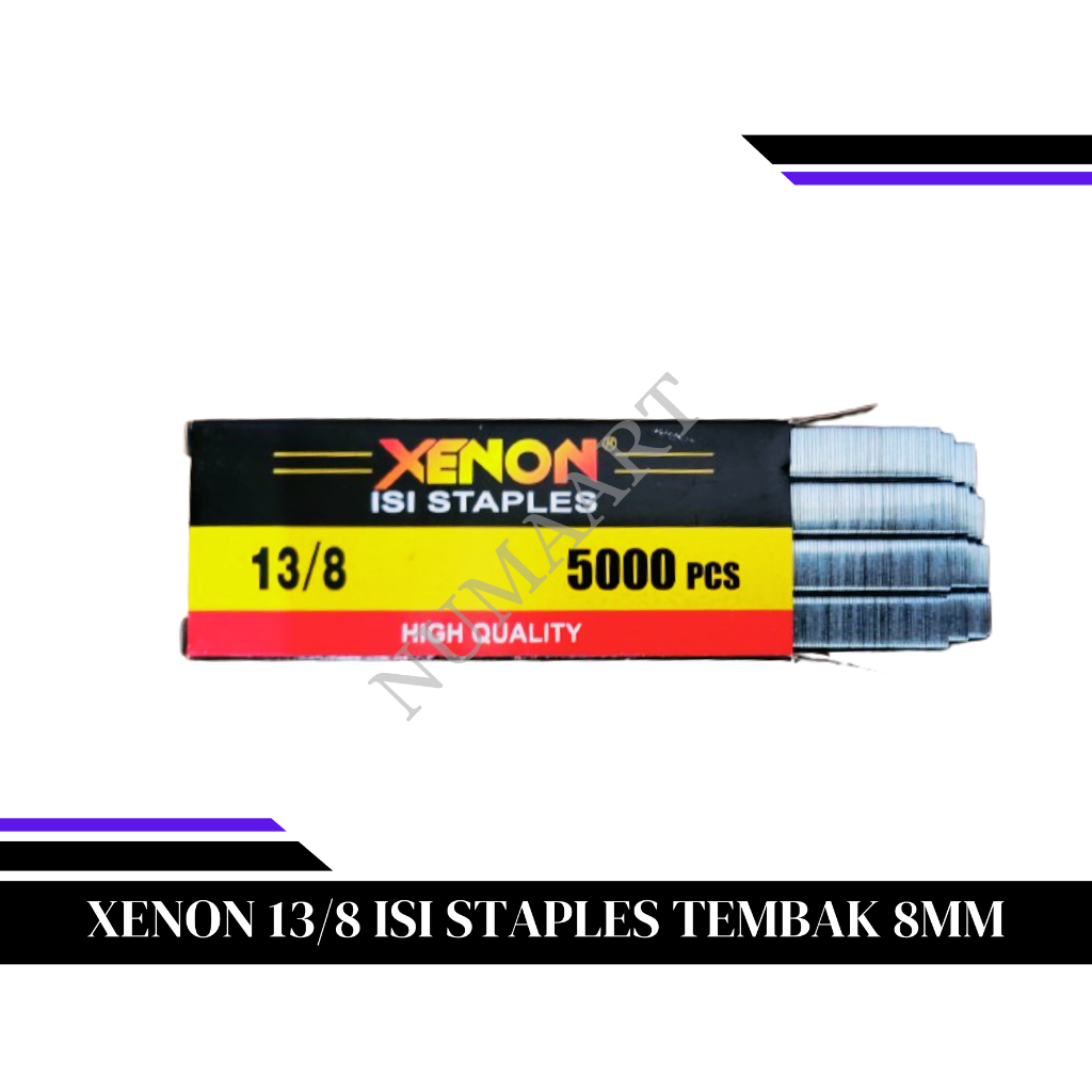 Jual XENON 13/8 / ISI PAKU TEMBAK REFILL AIR NAILER STAPLES GUN STAPLE ...