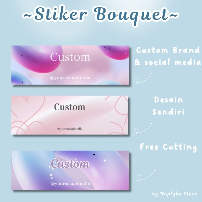 Jual Stiker Label Buket Bunga Sticker Bouquet Flower Custom Costum ...