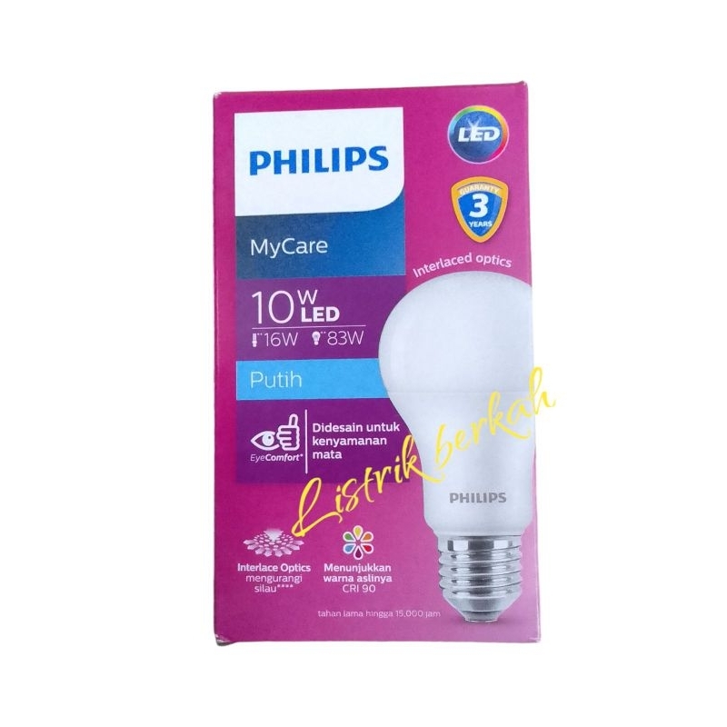Jual Lampu Philips LED my care 10 Watt Original bohlam philip 10 w bulb ...