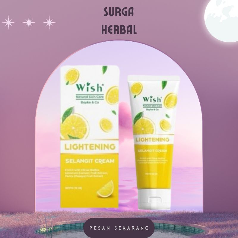Jual WISH LIGHTENING SELANGIT CREAM PENCERAH SELANGKANGAN DAN AREA TUBUH LAINYA | Shopee Indonesia