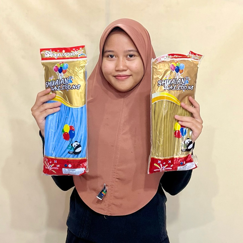 Jual Balon twist metalik per pack latex Balon Pentil Chrome Balon ...