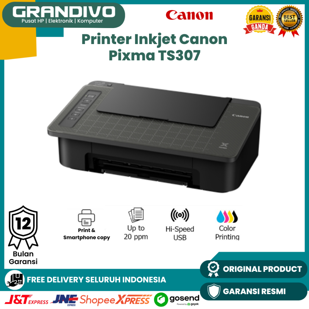 Jual Printer Canon Pixma TS307 Single Function Wireless (WiFi) Print ...