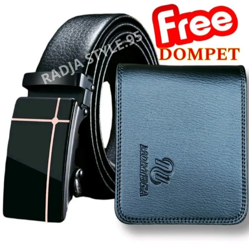 Jual GRATIS DOMPET KULIT-sabuk kulit otomatis Import hitam pria klasik ...