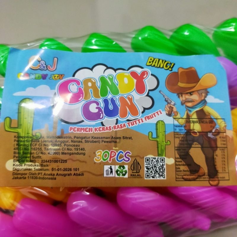 Jual Permen Candy Gun (1 pack = 30 pcs) | Shopee Indonesia