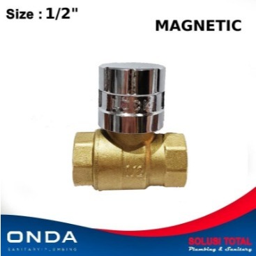 Jual Ball Valve MAGNETIC 1/2 Kuningan / Brass ONDA stop kran MAGNET ...