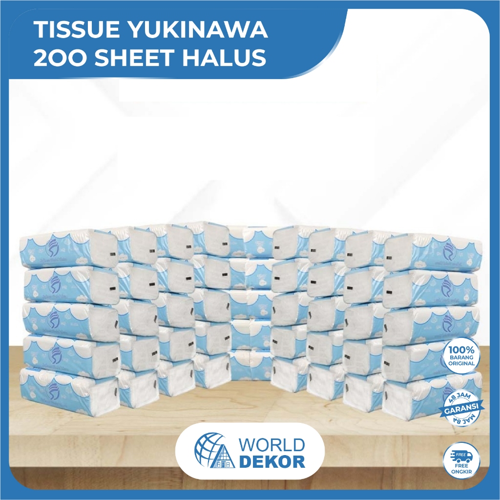 Jual PAKET 50 Tissue Yukinawa Serbaguna 200 Sheet 2 Ply Tissue Wajah ...