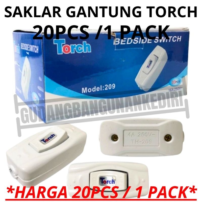 Jual [20PCS] saklar skakel gantung ON OFF body besar jumbo TORCH 1PACK ...