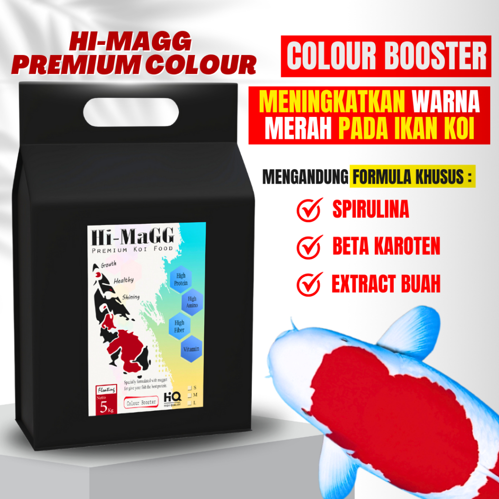 Jual Himagg Premium Colour 5KG Pakan Ikan Koi colour / Makanan Ikan Koi ...