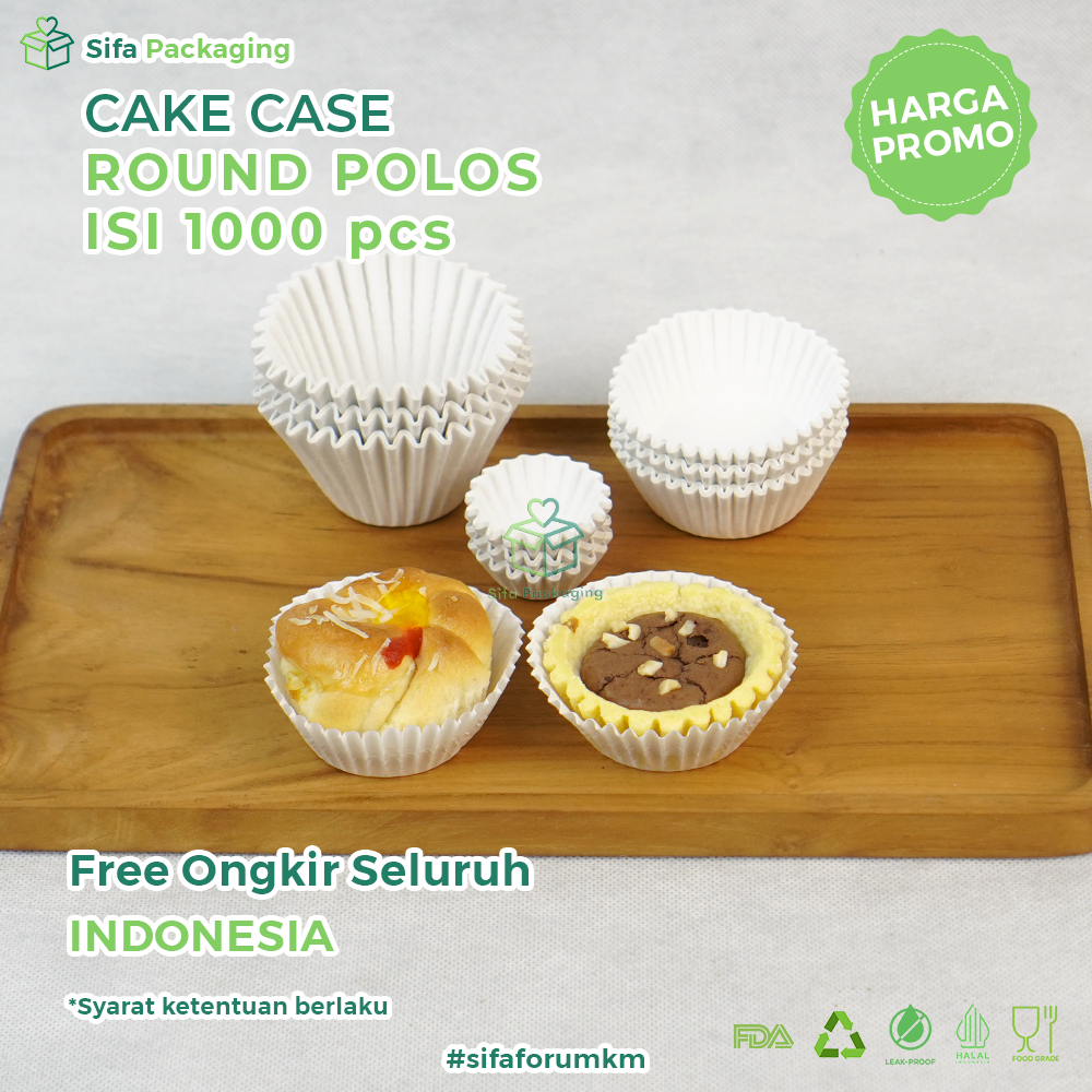 Jual Cupcake Bulat Case Cake Putih Polos Cupcakes Kue Nastar Kertas ...