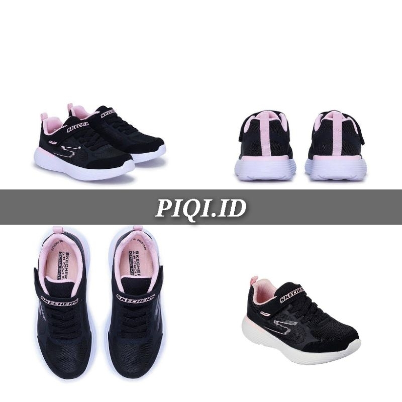 Jual Sepatu Anak Perempuan Skechers Go Run Premium Hitam Pink Black ...