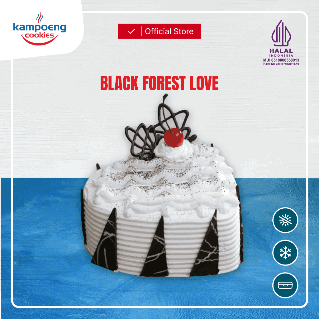 Jual Cake Ulang Tahun Black Forest Love Premium Kampoeng Cookies Cake Rasa Cokelat, Blueberry ...
