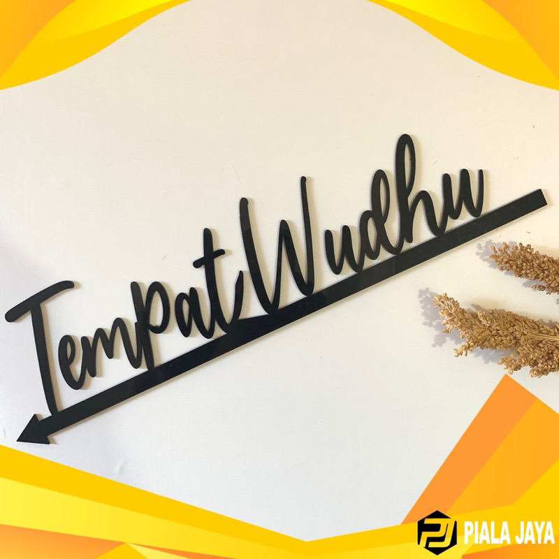 Jual SIGN PETUNJUK ARAH TEMPAT WUDHU | SIGN AKRILIK PETUNJUK ARAH ...