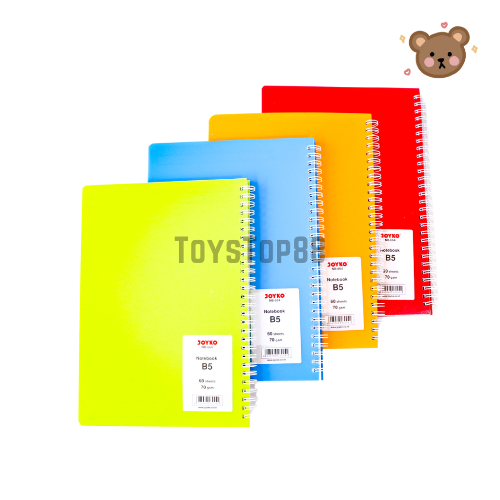 Jual Notebook B5 Joyko NB-664 Besar - Buku Tulis Catatan Spiral Ring [60 LEMBAR] | Shopee Indonesia