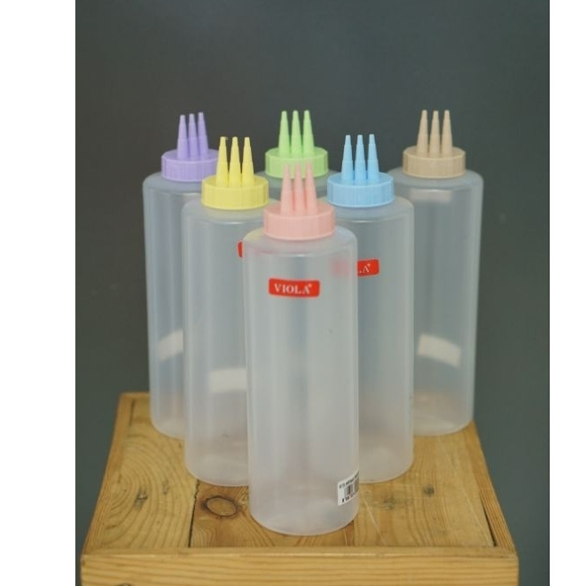 Jual 6 Pcs Botol Mayones Saos Kecap Viola Tessa 3 Lubang 600ML, 400ML ...