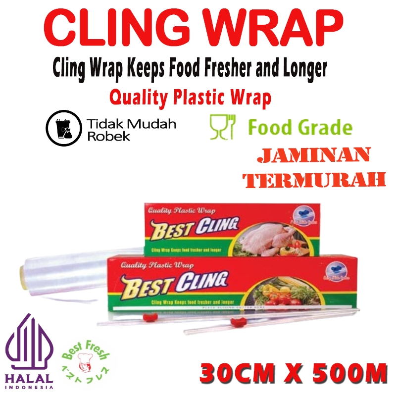 Jual BEST CLING WRAP 30 CM x 500 M JUMBO PLASTIK WRAPPING MAKANAN 500 ...
