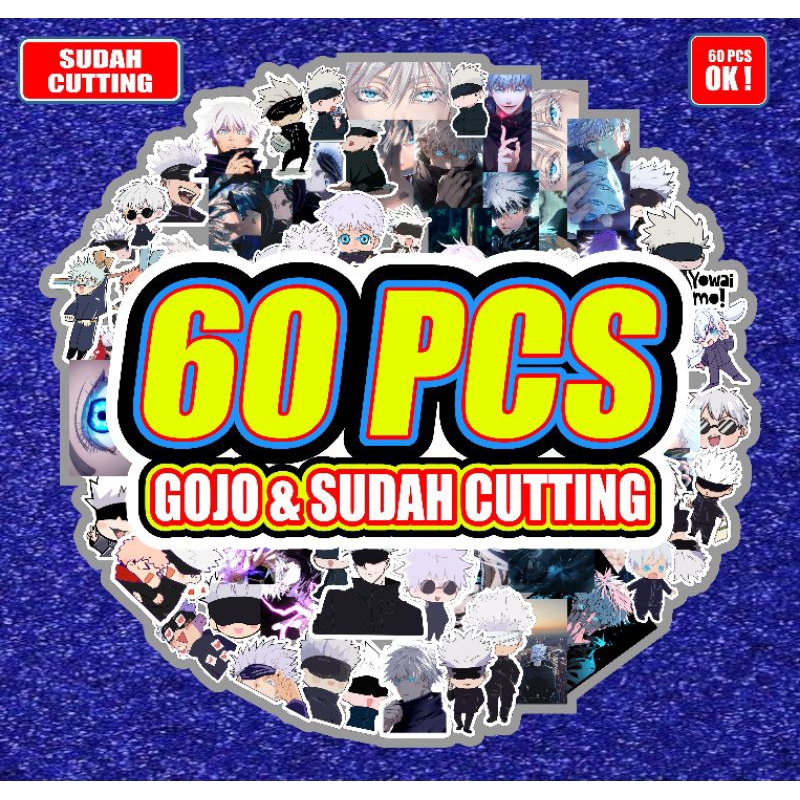 Jual Gojo satoru anime stiker pack isi 50-60pcs bahan Graftac sudah ...